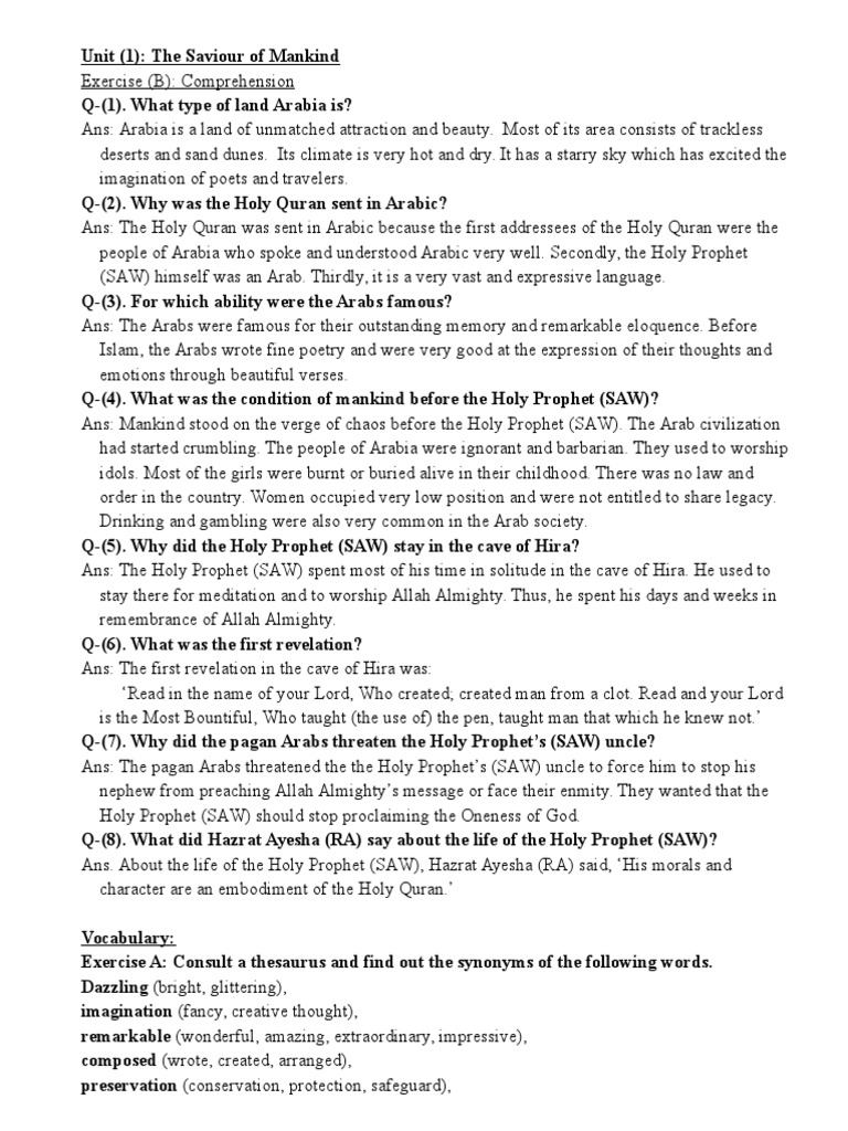 English 9-Unit 1 & 2 | PDF | Muhammad Ali Jinnah | Muhammad