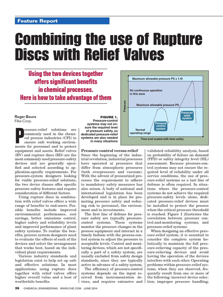 Combining Rupture Discs and Relief Valves | PDF | Valve | Safety