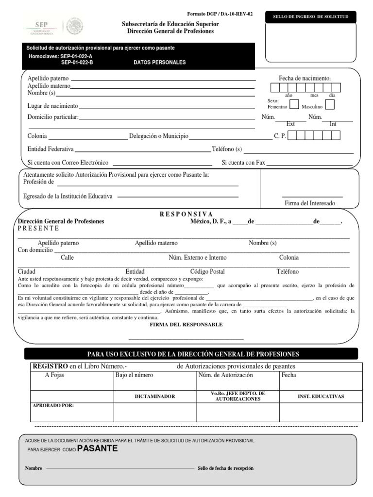 Formato Pasante Solicitud | PDF | Instituciones sociales | Ciencias sociales