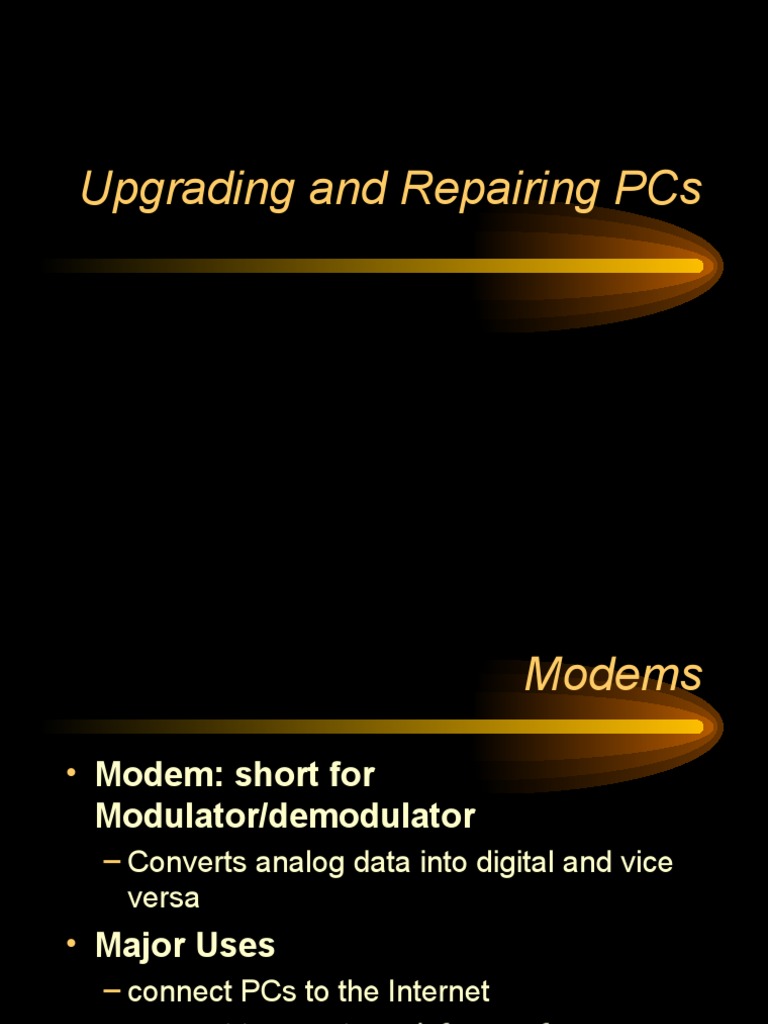 Upgrading and Repairing Pcs | PDF | Modem | Internet Access