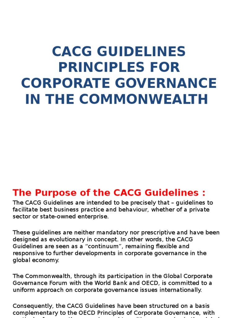 Guidelines | Corporate Governance | Governance