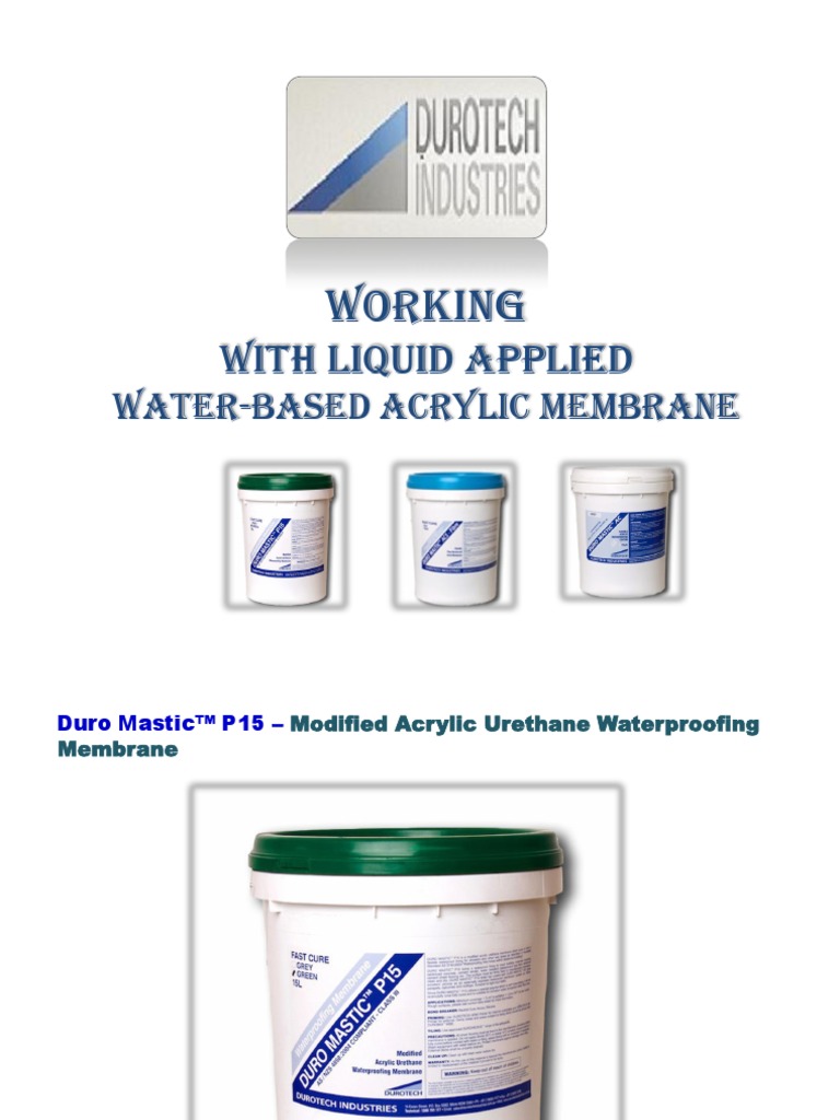 Buy Waterproofing Membrane - Durotech Industries | PDF | Polyurethane ...