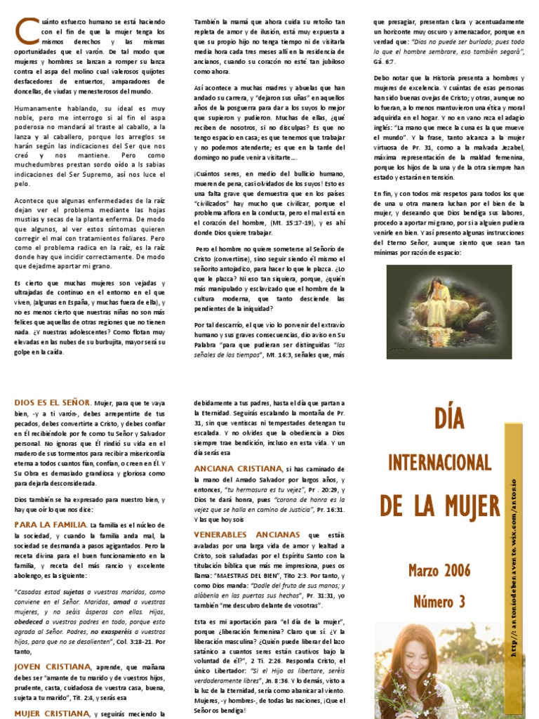Dia Internacional de La Mujer | PDF | Cristo (título) | Mujer