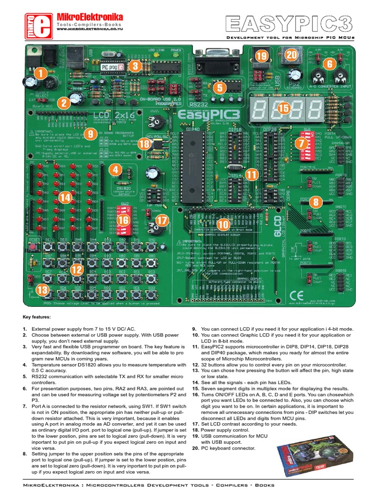 Easypic3 Features | PDF | Microcontroller | Usb