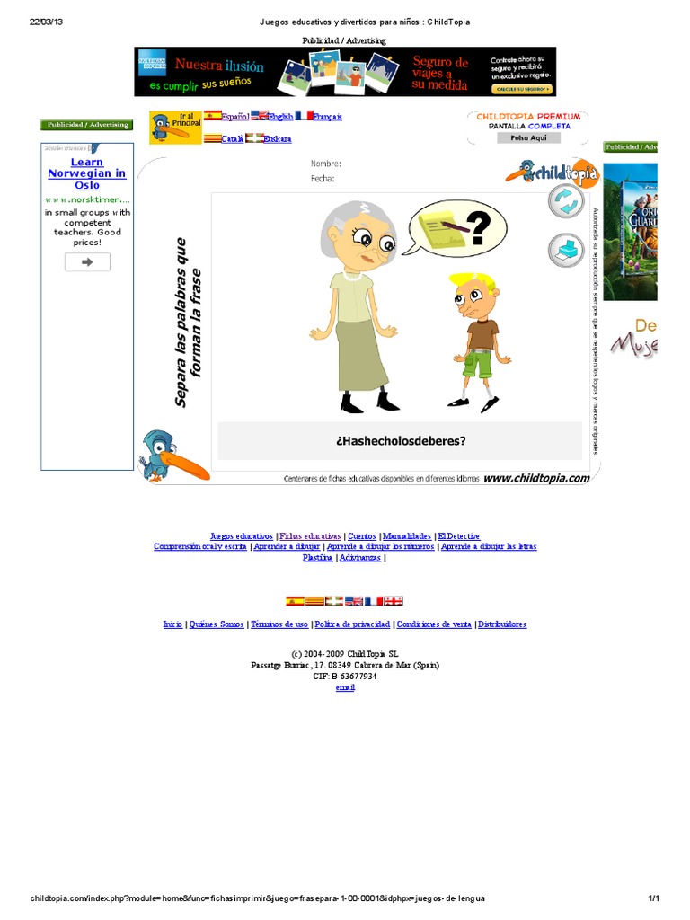 Juegos Educativos en ChildTopia | PDF | Idiomas