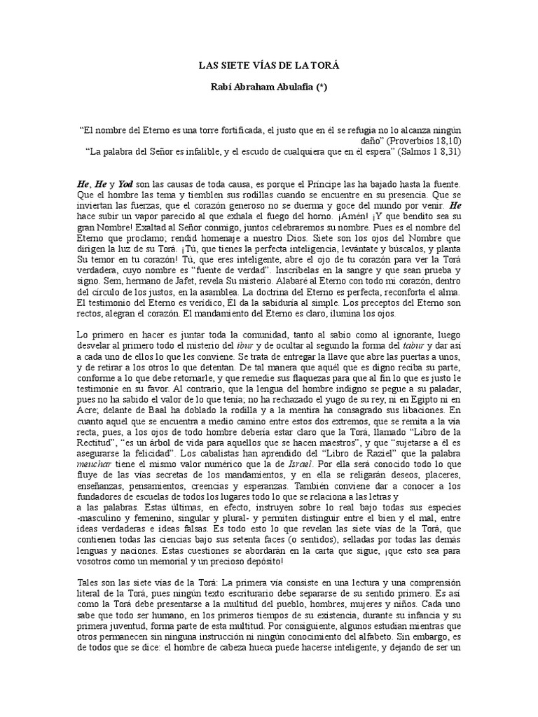 Las Siete Vías de La Torá | PDF | Circuncisión | Tora