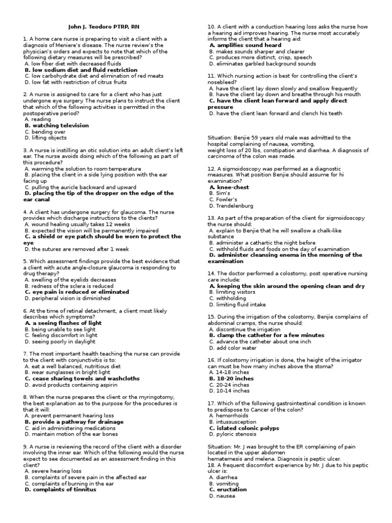 Medical Surgical Nursing | PDF | Stomach | Hypothyroidism