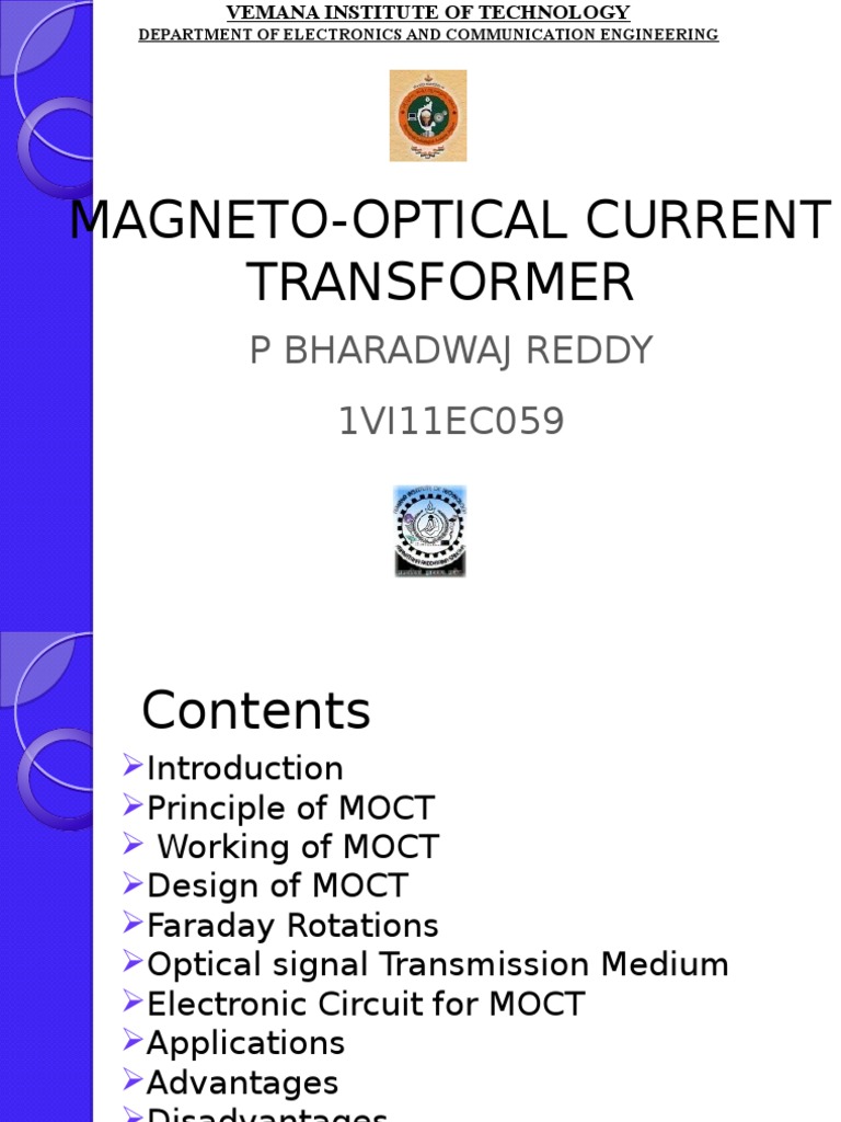 Magneto Optic Current Transformer | PDF | Transformer | Electric Current