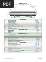 Saddle Support Design for Horizontal Vessels | PDF | Bending | Stress ...