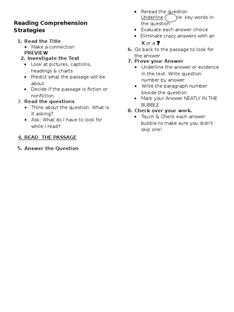 Test Taking Strategies Bookmark | PDF | Career & Growth