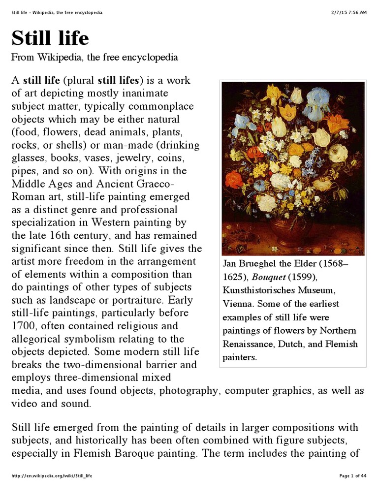 Still Life | PDF | Still Life | Visual Arts