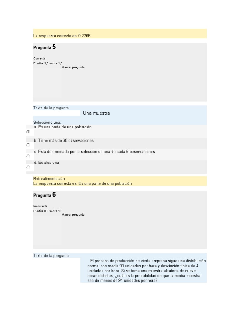 Exámen Estadística | PDF | Media | Muestreo (Estadísticas)