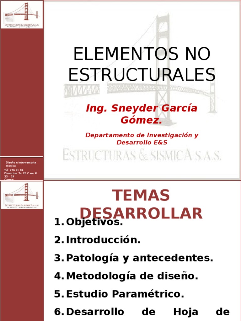 Elementos No Estructurales | Descargar gratis PDF | Pandeo | Ciencia de ...