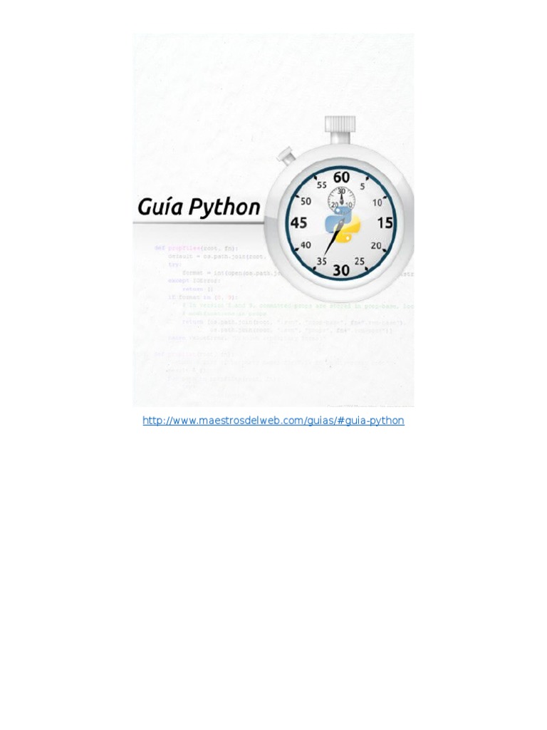 Guia Python Pdf Objeto Informática Python Lenguaje De Programación