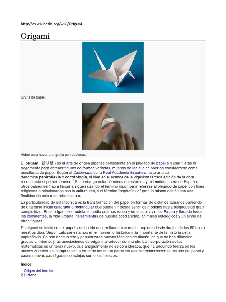 Historia y Evolución del Origami | PDF | Origami | Enseñanza de matemática