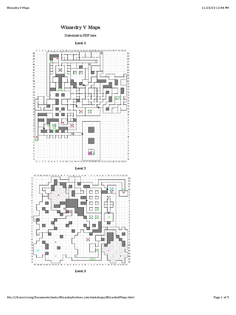 Wizardry V Maps | PDF