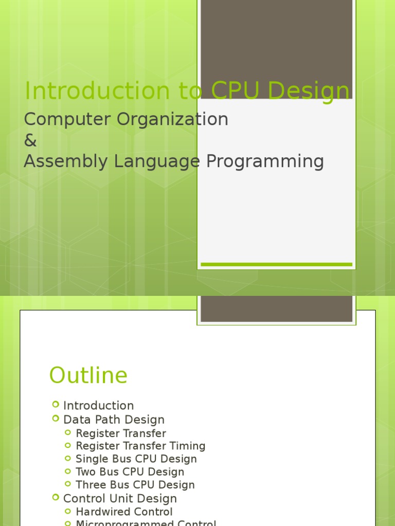 Control Unit Design in CPU Architecture | PDF | Central Processing Unit ...