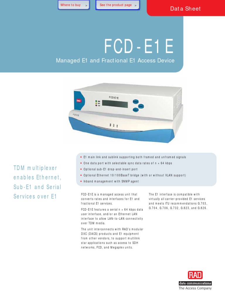 FCD E1e | PDF | Ethernet | Telecommunications Standards