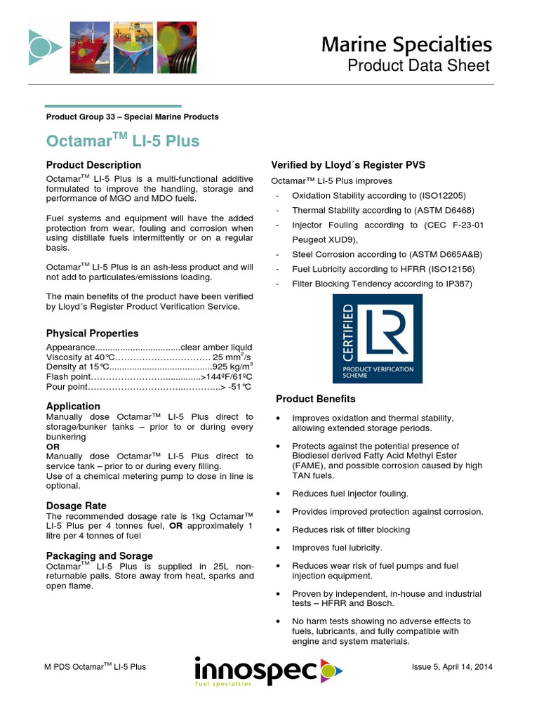 Pds Li5plus | PDF | Fuel Oil | Biodiesel