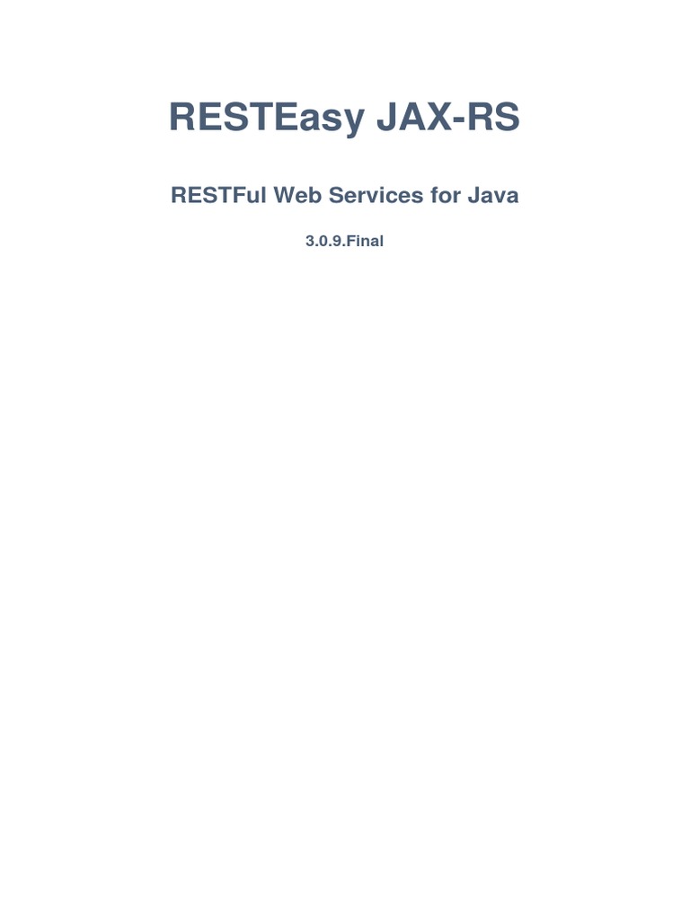 Resteasy Reference Guide en US Java Guide | PDF | Representational State Transfer | Application ...