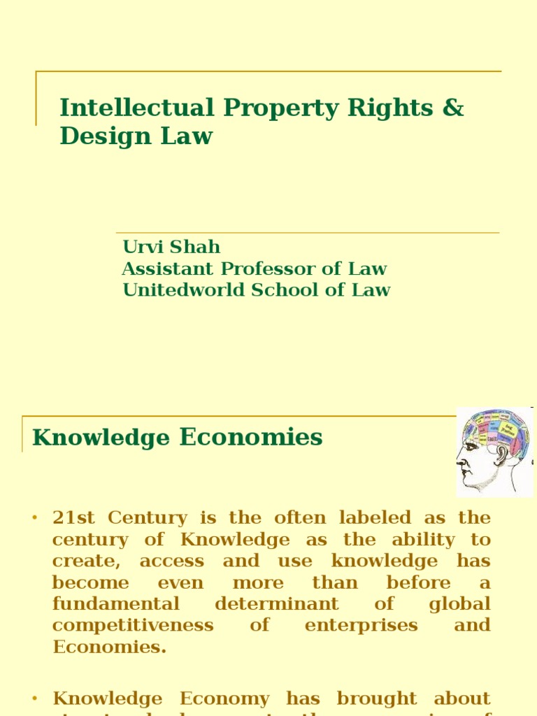 Design Law - Urvi Shah | PDF | Intellectual Property | Property Law
