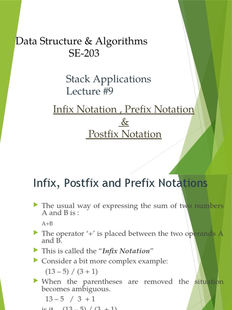 Infix to postfix.pptx | Notation | Computing Infix to postfix.pptx | Notation | Computing
