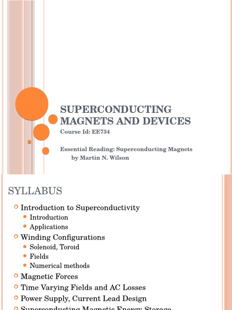 Superconducting Magnets | PDF | Superconductivity | Electric Current