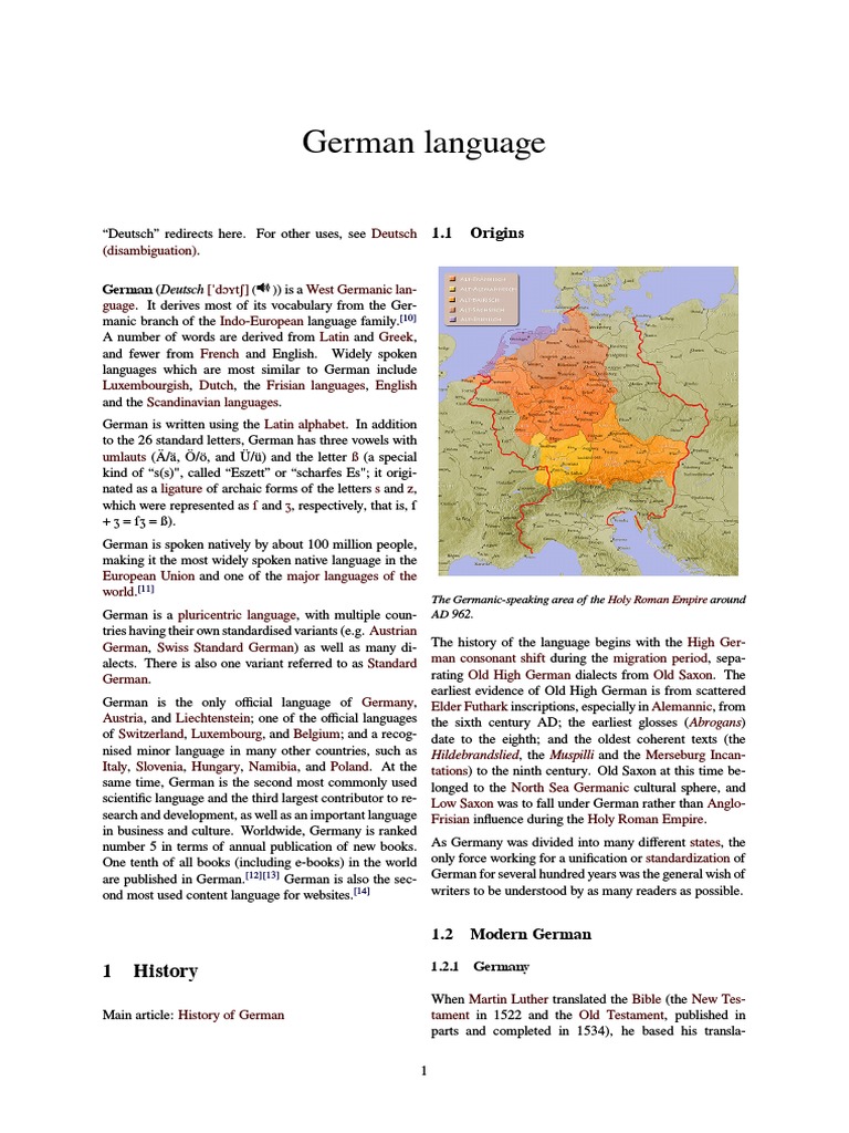 German Language | PDF | German Language | Language Varieties And Styles