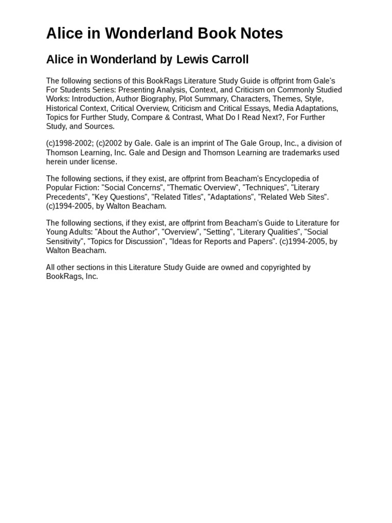 Alice PDF | PDF | Lewis Carroll | Alice (Alice's Adventures In Wonderland)