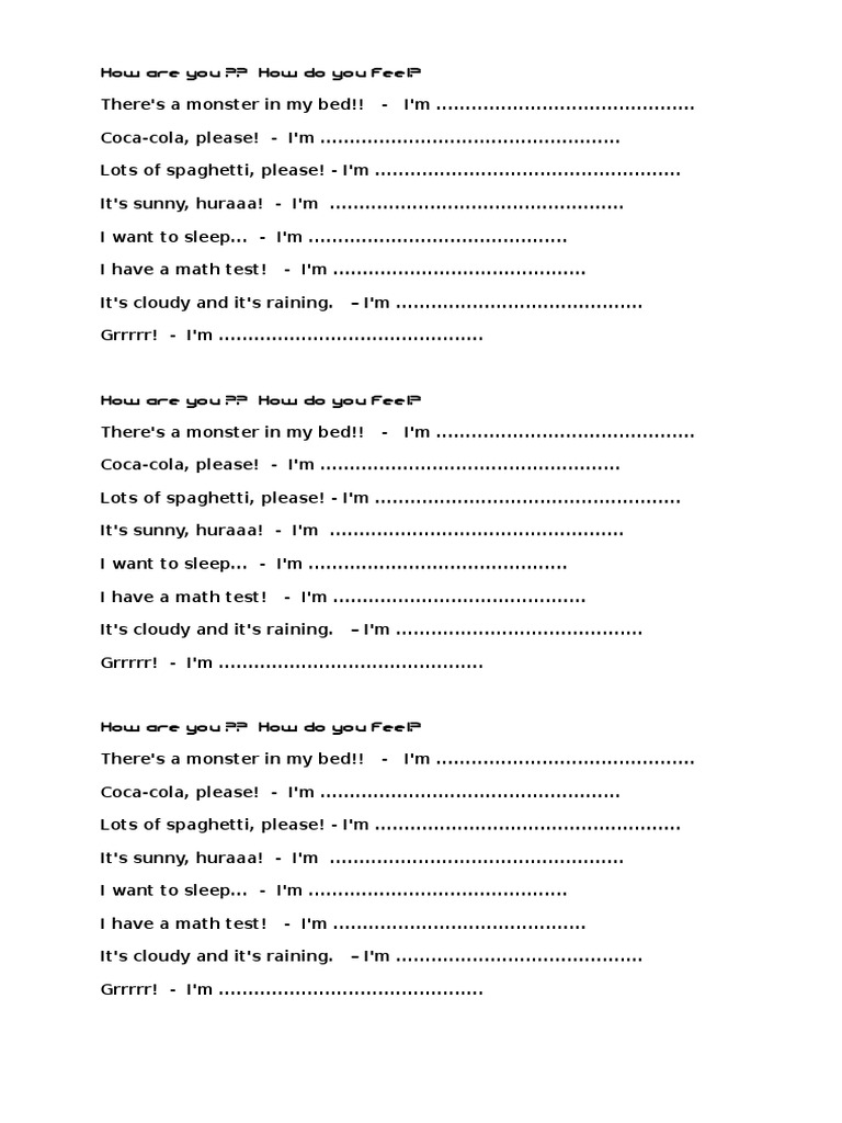 Emotions and Reactions Chart | PDF