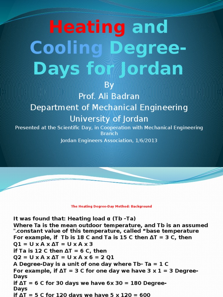 HDD and CDD | Thermodynamic Properties | Physical Universe