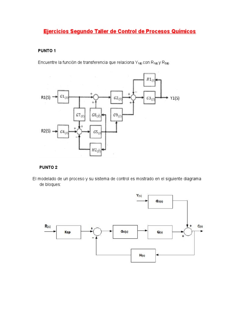 Ejercicios 2do Taller de Control de Procesos Final | PDF | Destilación | Química