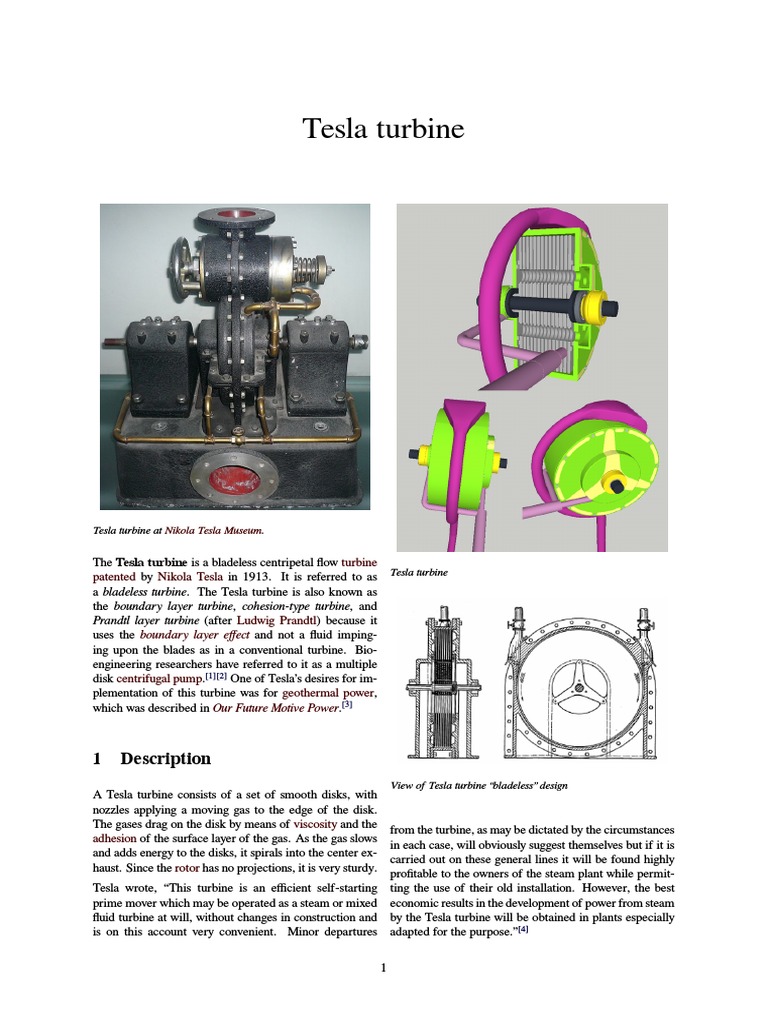Tesla Turbine | PDF | Continuum Mechanics | Energy Conversion