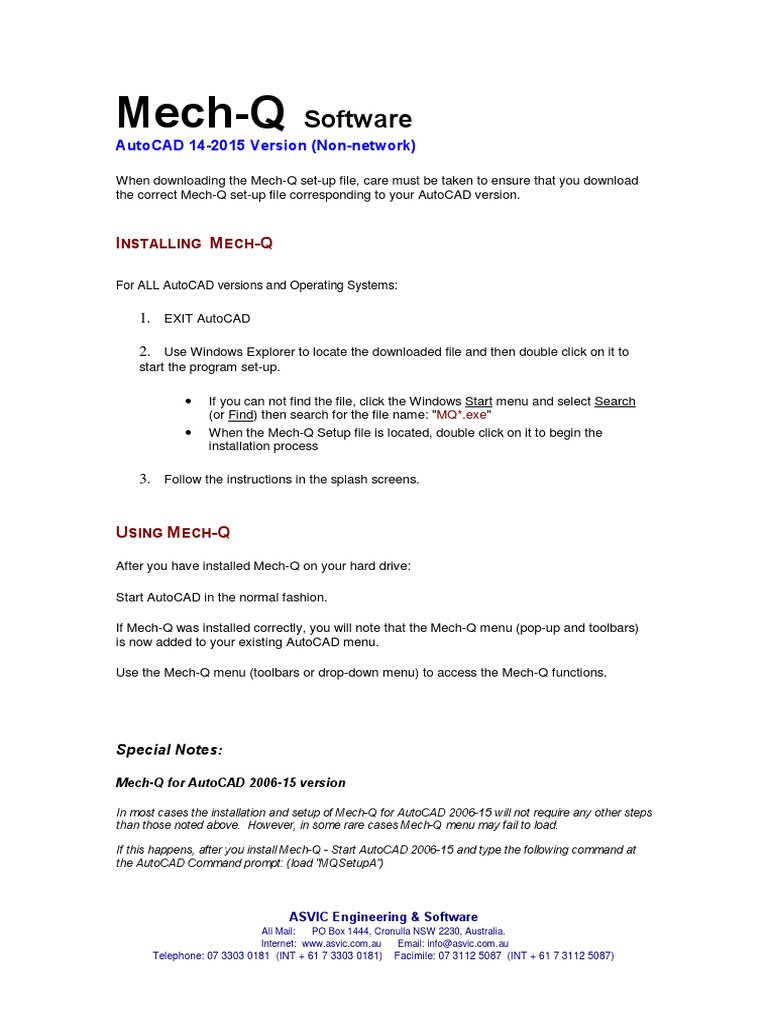 MQ Install Instructions Autocad | PDF | Auto Cad | Computing Platforms