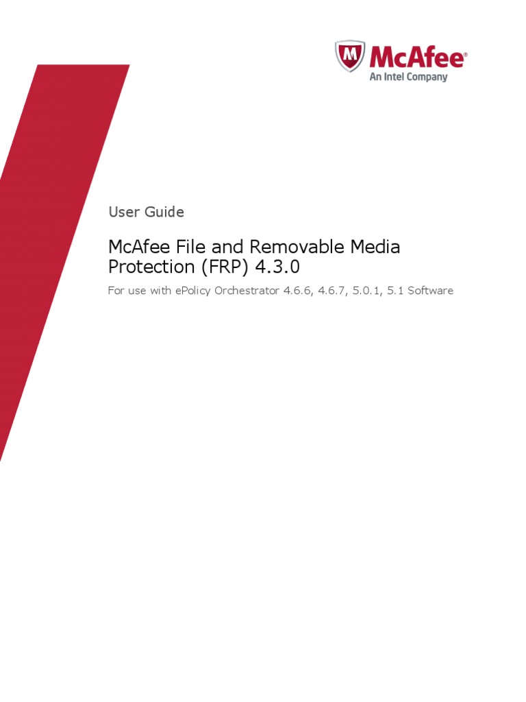 McAfee File and Removable Media Protection (FRP) 4.3.0 - User Guide ...