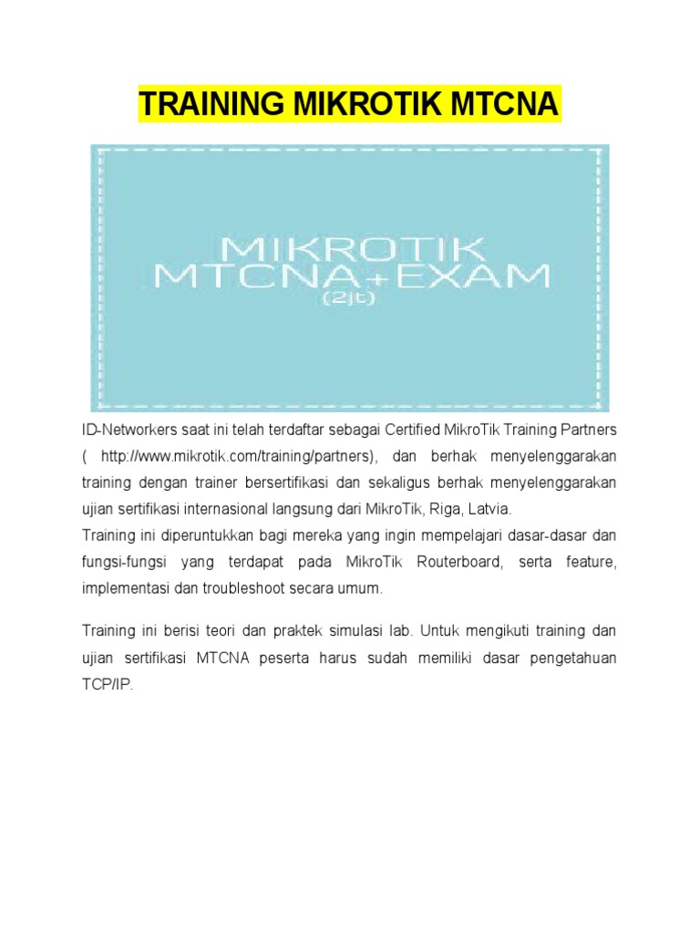 Training Idn | PDF | Multiprotocol Label Switching (MPLS) | Jaringan