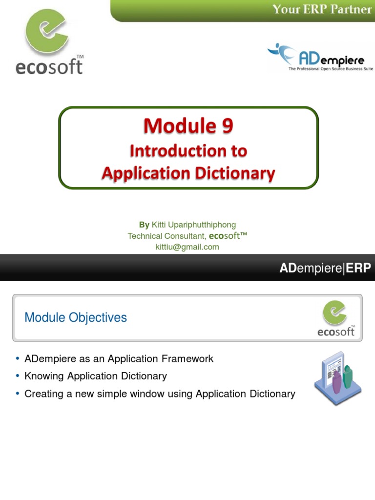 09 Application Dictionary | PDF | Tab (Gui) | Java (Programming Language)