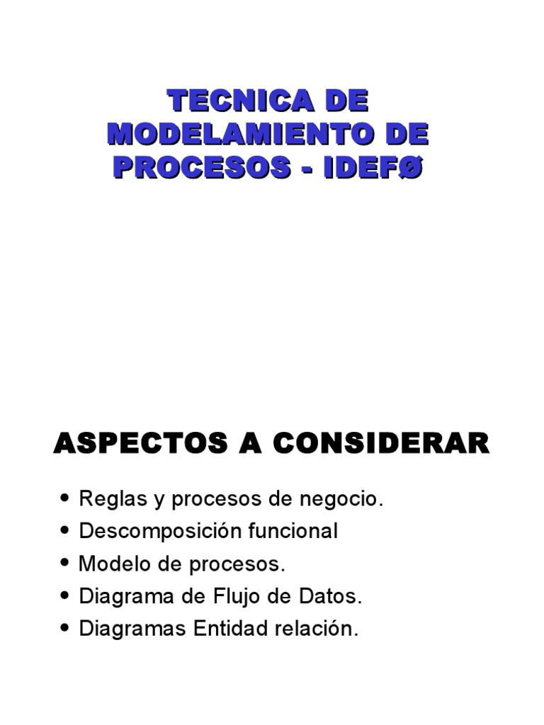 IDEF | PDF | Procesos de negocio | Software