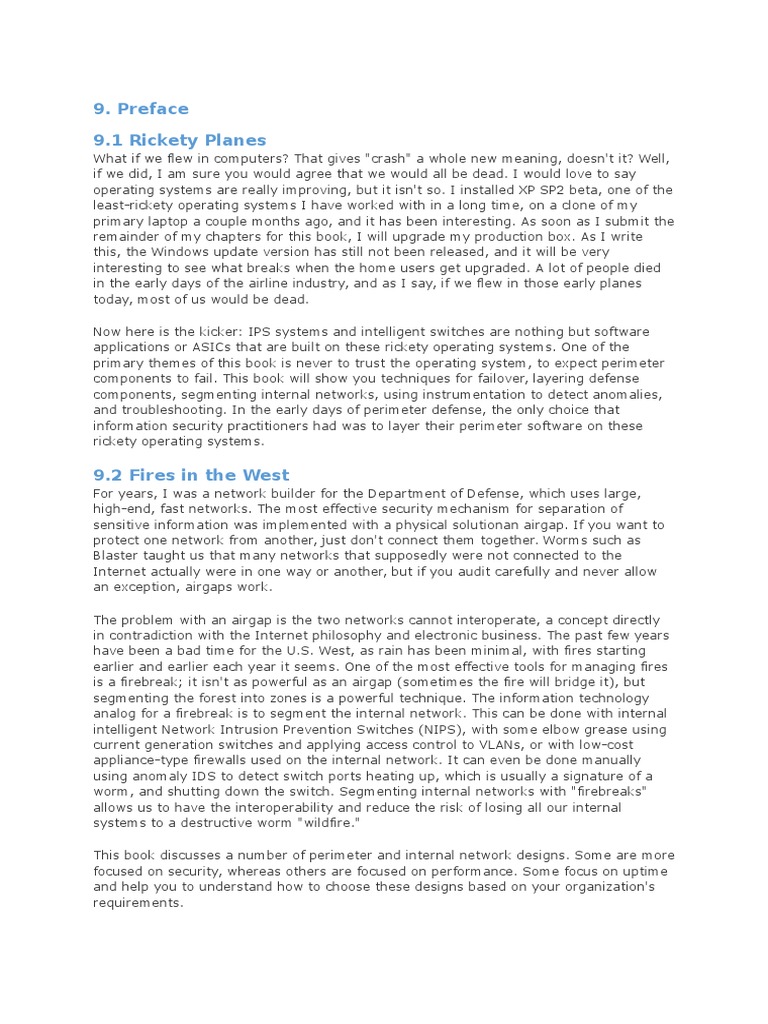 Rickety Planes | PDF | Operating System | Firewall (Computing)