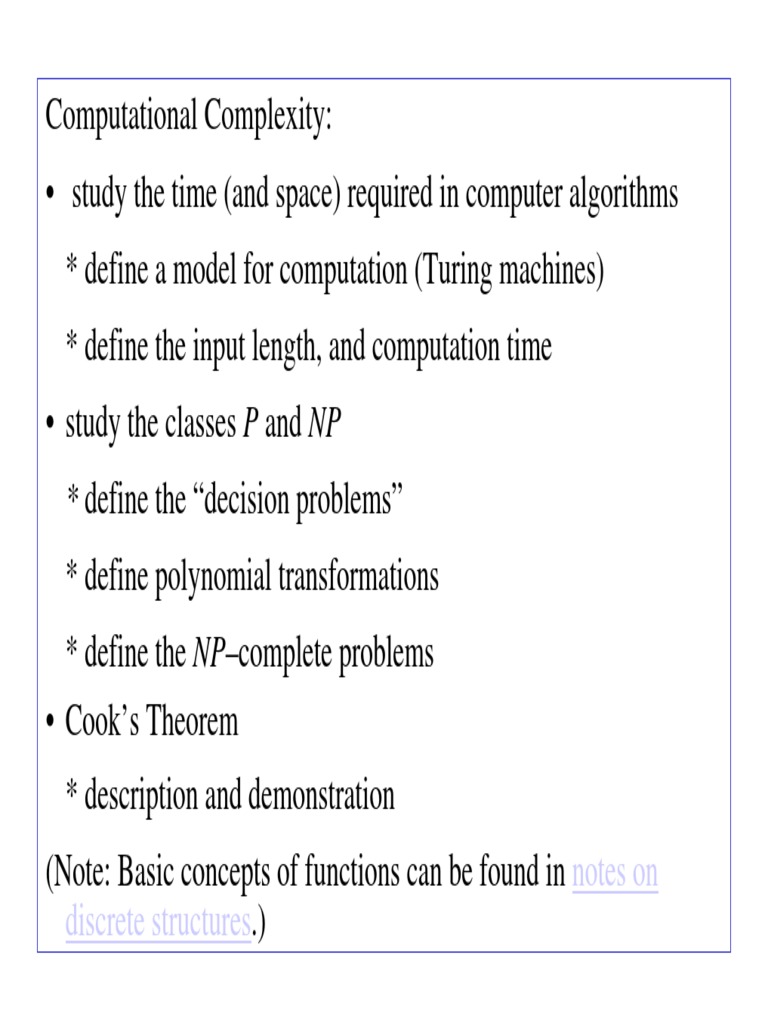 Computational Complexity | PDF | Computational Complexity Theory | Time ...