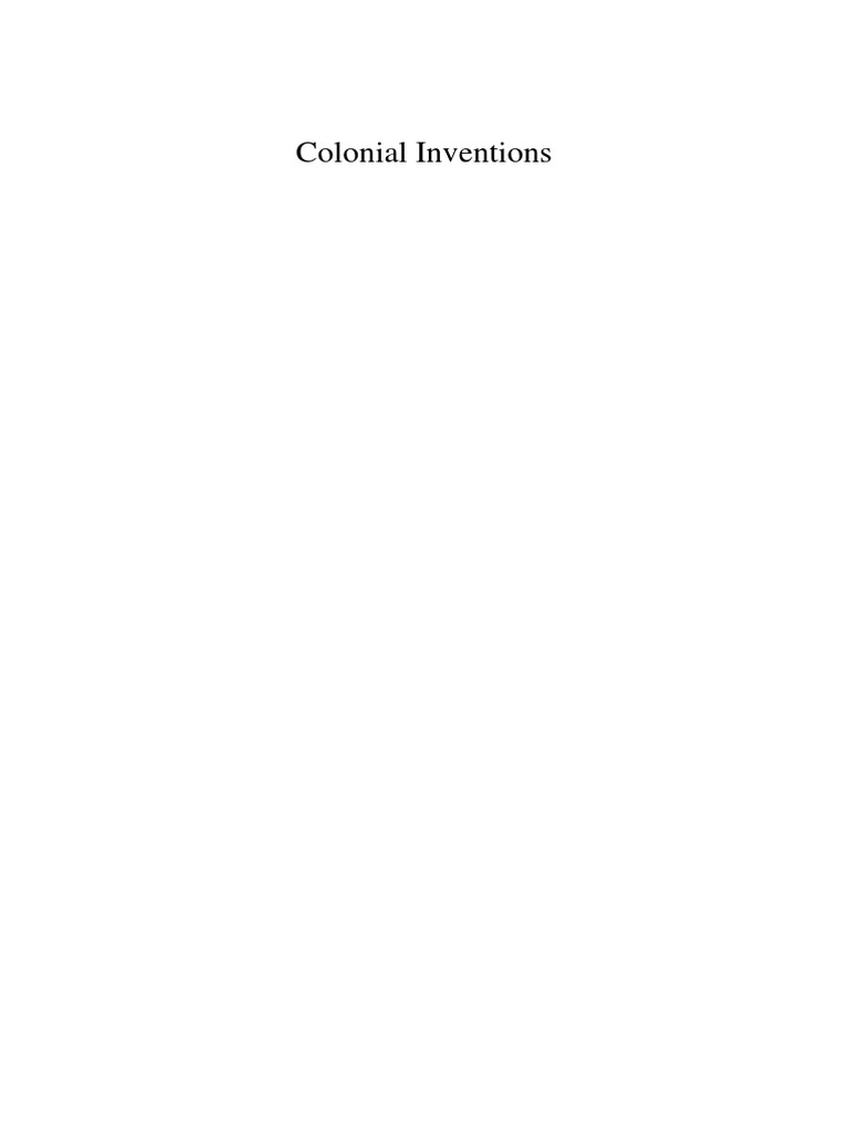 Colonial Inventions - Landscape, Power and Representation in 19th ...
