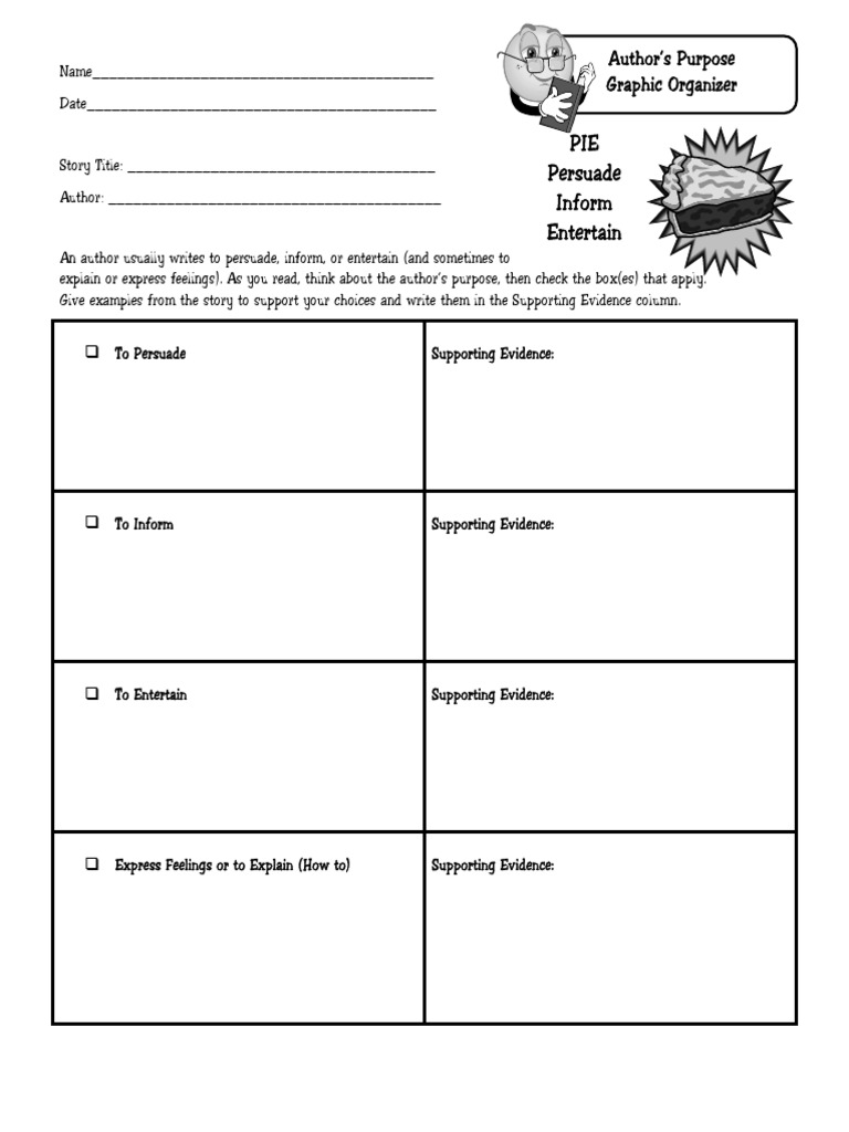 Author's Purpose Graphic Organizer | PDF | Teaching Mathematics