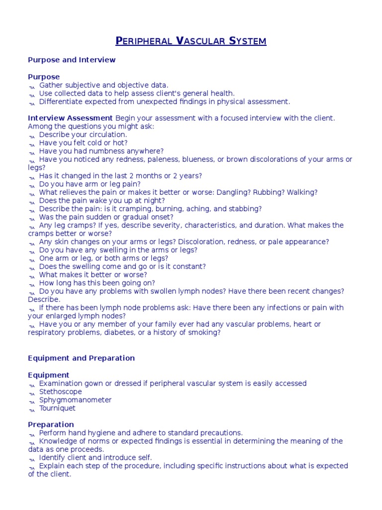 Peripheral Vascular System | Vein | Blood Pressure