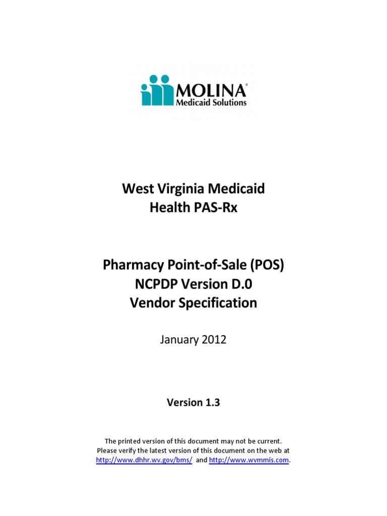 Ncpdp D 0 Pdf Medical Prescription Specification Technical Standard