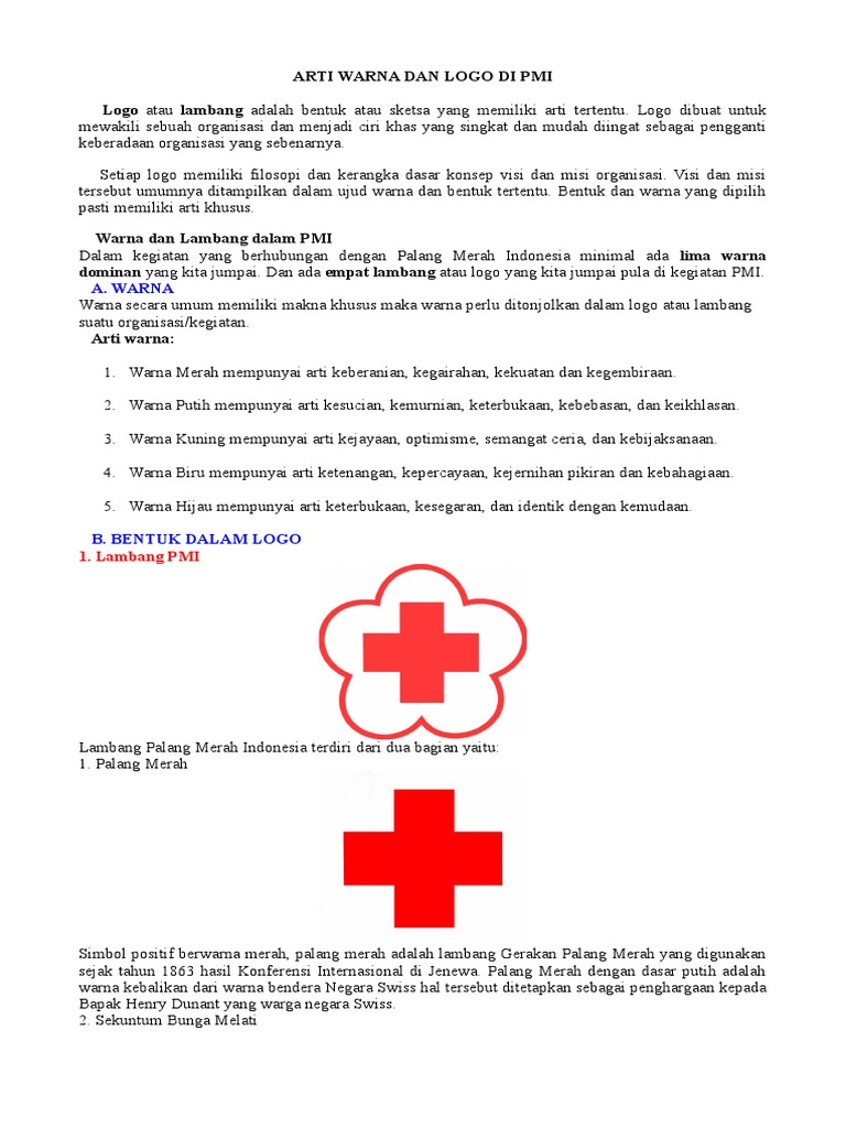 Arti Warna Dan Logo Di Pmi | PDF