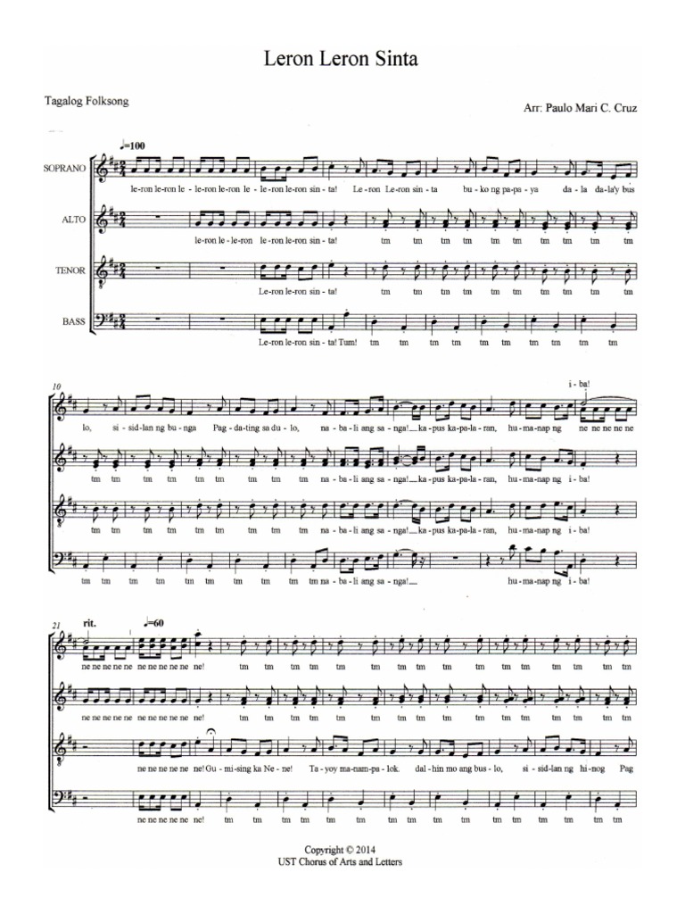 Leron Leon Sinta SATB | PDF
