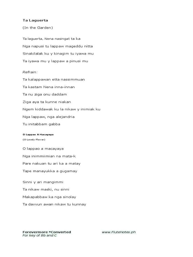 Ta Laguerta | PDF | Refrain | European Music