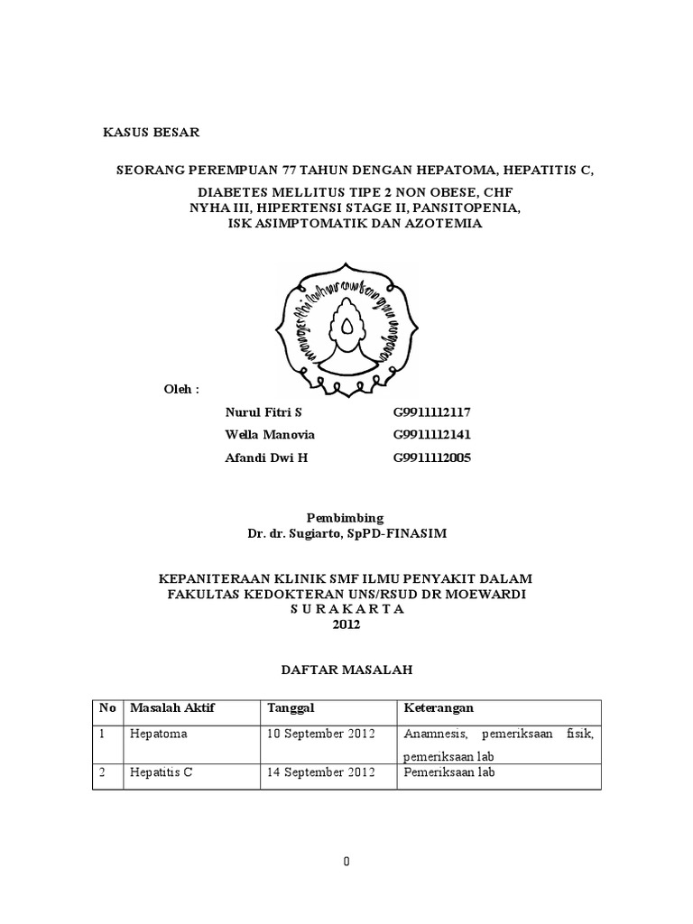 DM CHF Nyha III Azotemia Isk | PDF | Gaya Hidup