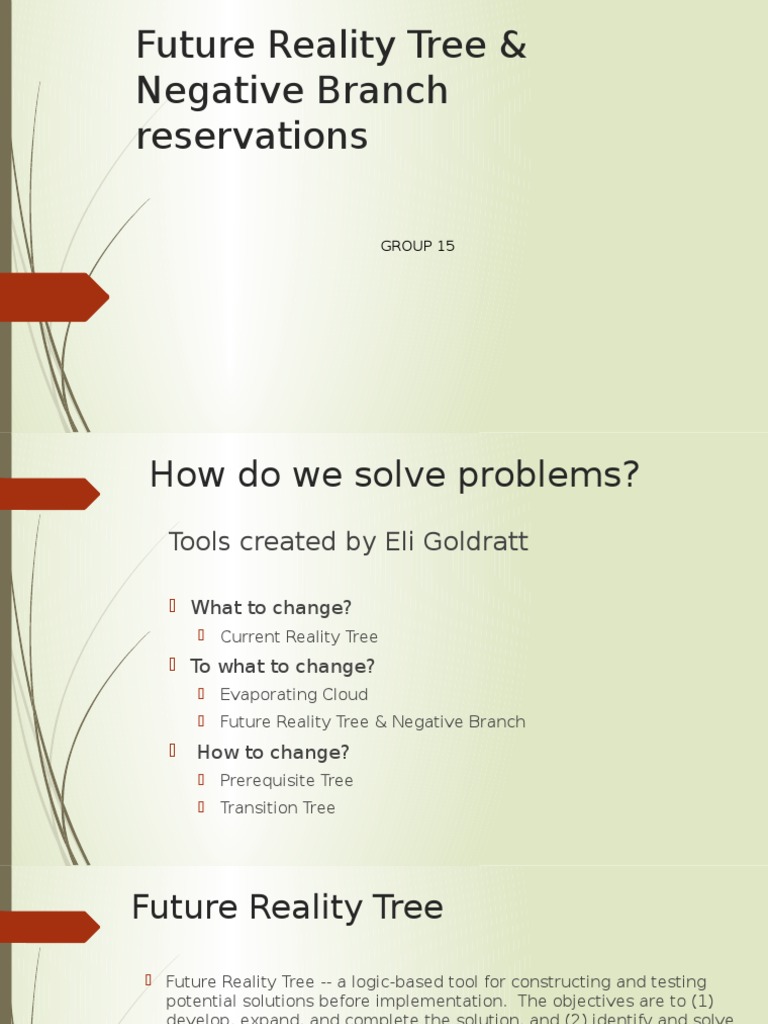 Group15 - Future Reality Tree | PDF | Reality | Cognition