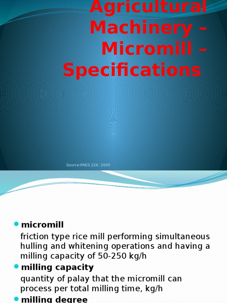 Micromill | PDF | Rice | Mill (Grinding)